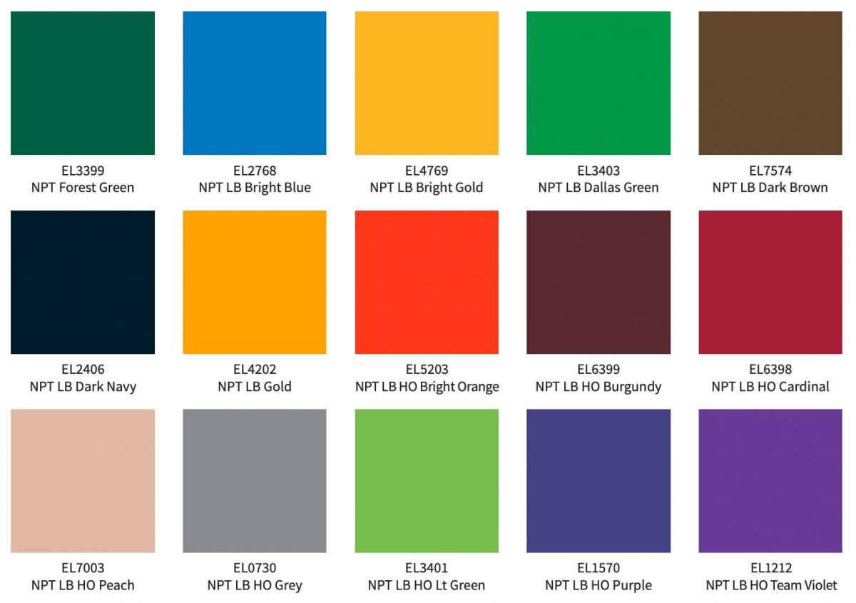 Standard and Custom Ink Colors for Screen Printing | Impact Design